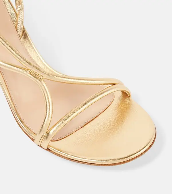 GIANVITO ROSSI Metallic Leather Sandals