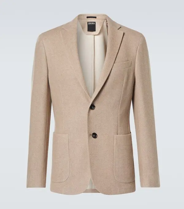 Zegna Cotton, Wool And Cashmere Blazer