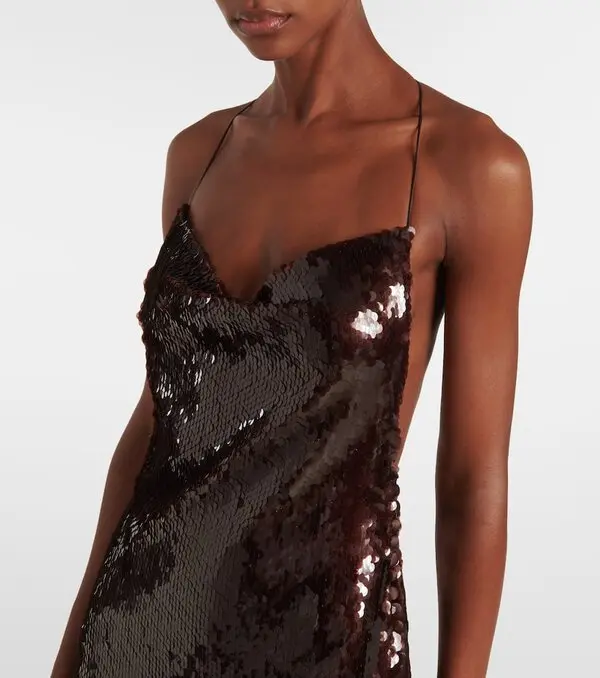 Magda Butrym Sequined Draped Gown