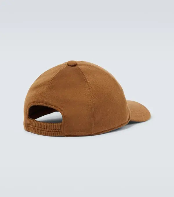 Zegna Cashmere Baseball Cap - Brown