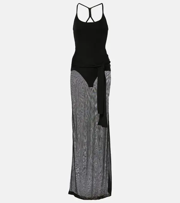 Jacquemus La Robe Maille Nodo Gown - Black