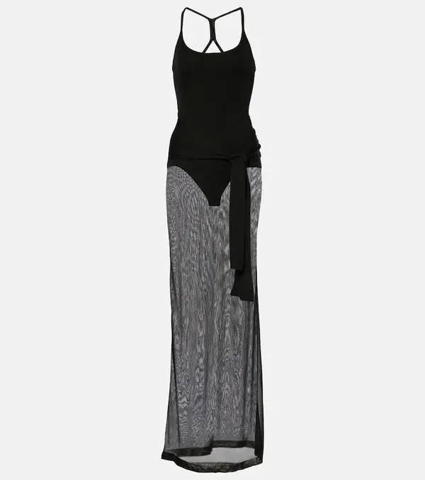Jacquemus La Robe Maille Nodo Gown - Black