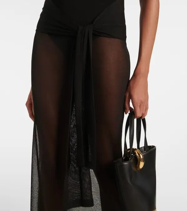Jacquemus La Robe Maille Nodo Gown - Black