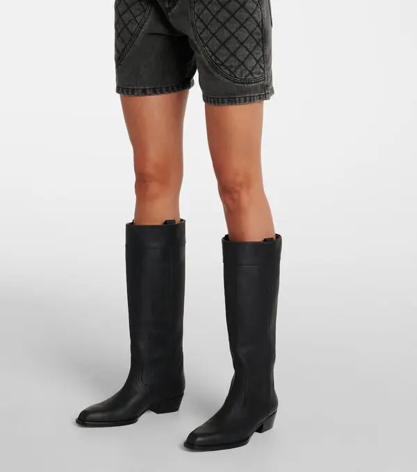 Paris Texas Helena 35 Leather Boots - Black