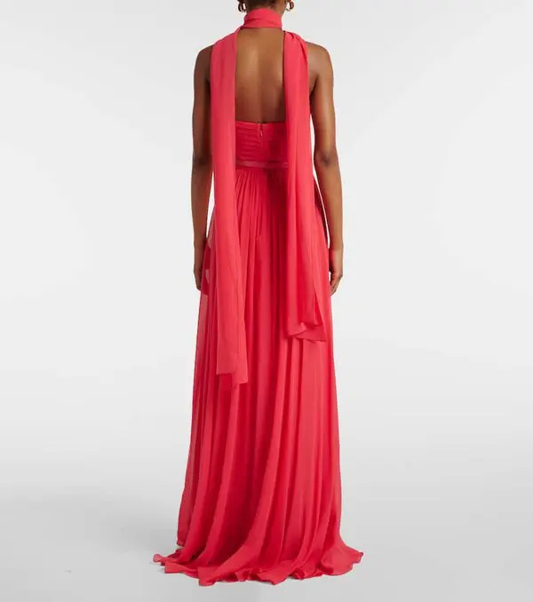 Elie Saab Scarf-detail Gown - Pink