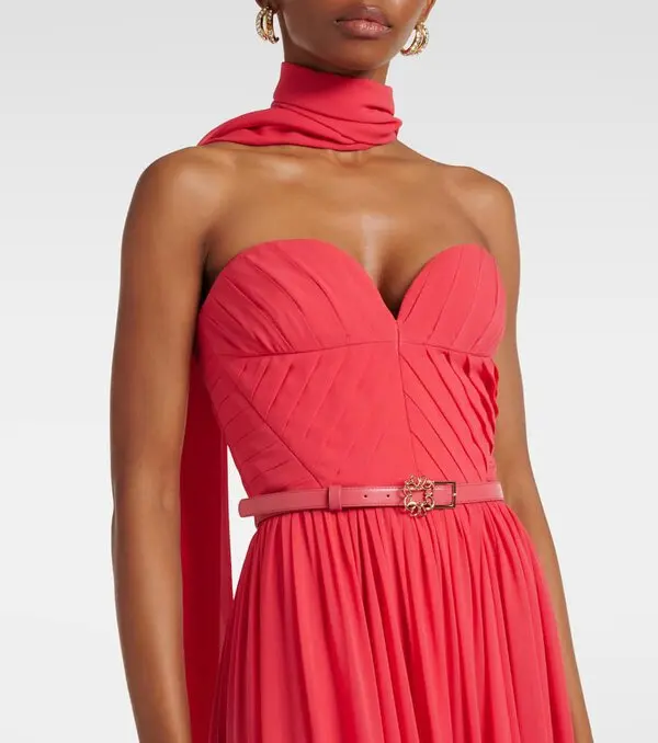Elie Saab Scarf-detail Gown - Pink
