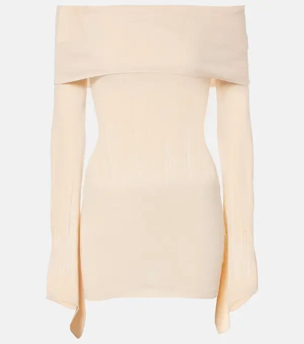 AYA MUSE Distressed Silk-blend Minidress