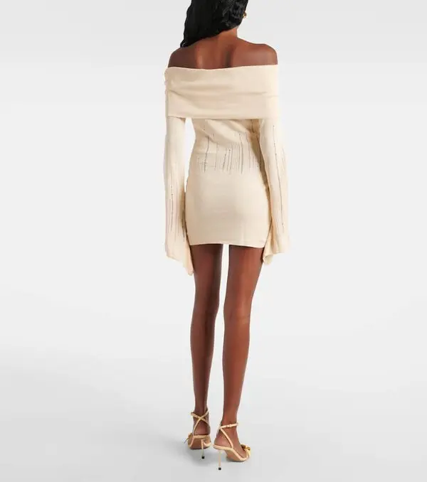 AYA MUSE Distressed Silk-blend Minidress