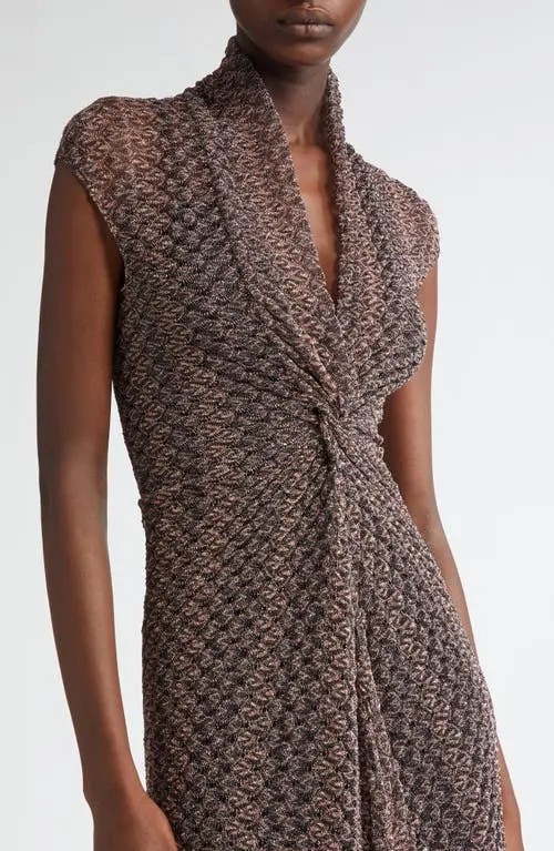 Missoni Lam Lace Sheer Dress In Black And Bronze - 75% Off | Editorialist