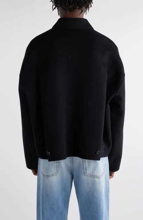 Acne Studios Relaxed Fit Wool Jacket - Black