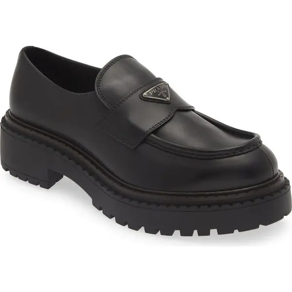 Prada Platform Loafer Nero Editorialist