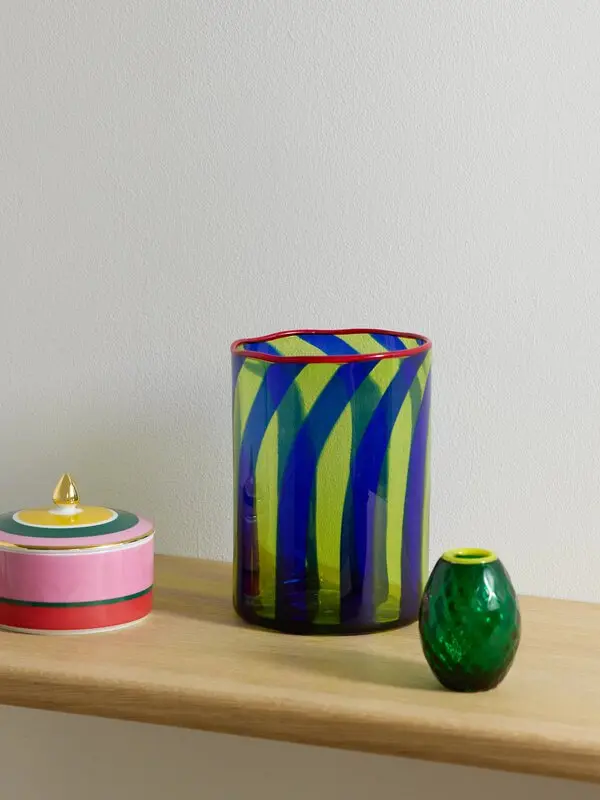 La DoubleJ Torretta Striped Murano Glass Vase