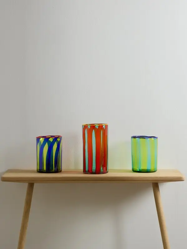 La DoubleJ Torretta Striped Murano Glass Vase
