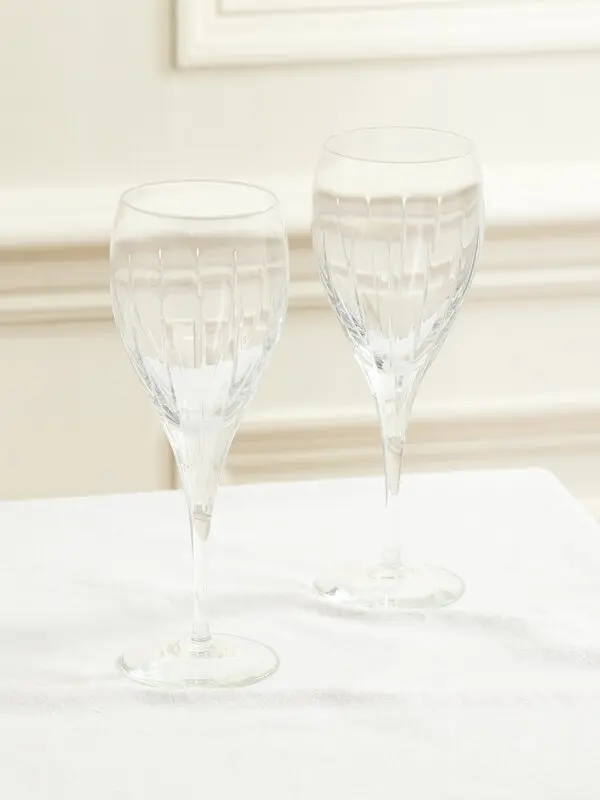 Christofle Iriana Set Of Two Crystal Water Glasses - Neutrals