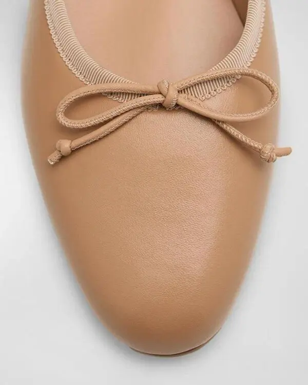 CHRISTIAN LOUBOUTIN Sweetie Jane Leather Ballerina Flats - Blush