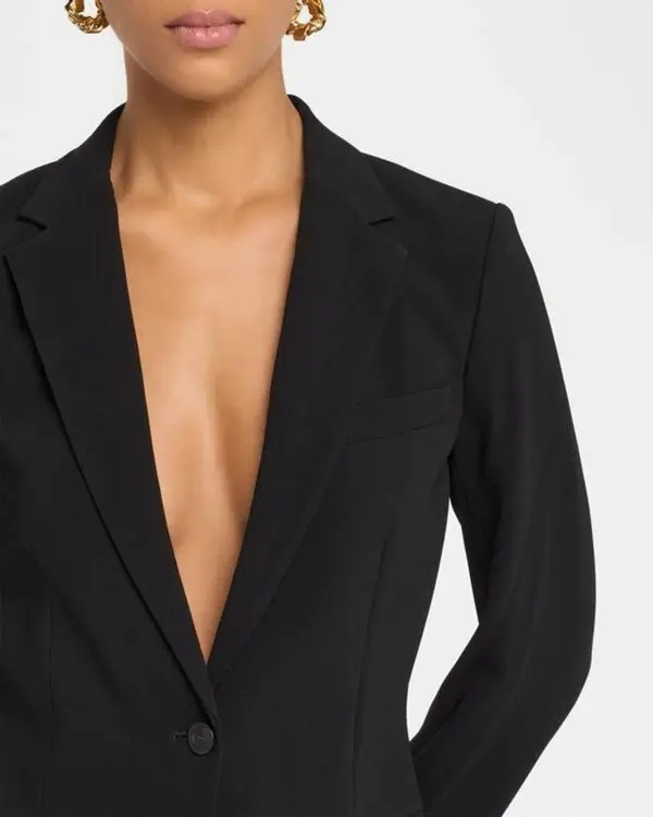 Theory Admiral Crepe Staple Blazer - Black