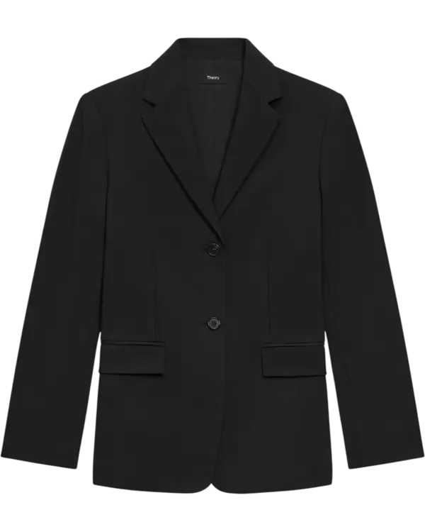 Theory Traceable Wool Single-breasted Blazer - Black