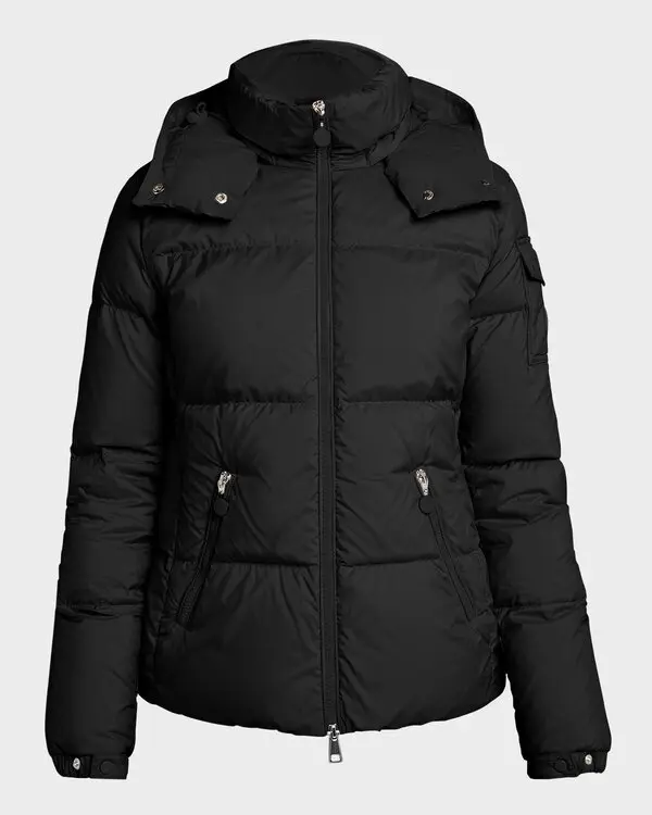 Moncler Fourmine Matte Nylon Puffer Jacket - Black
