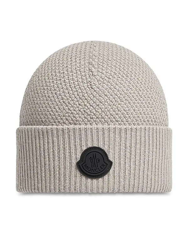 Moncler Wool Beanie - Light Beige