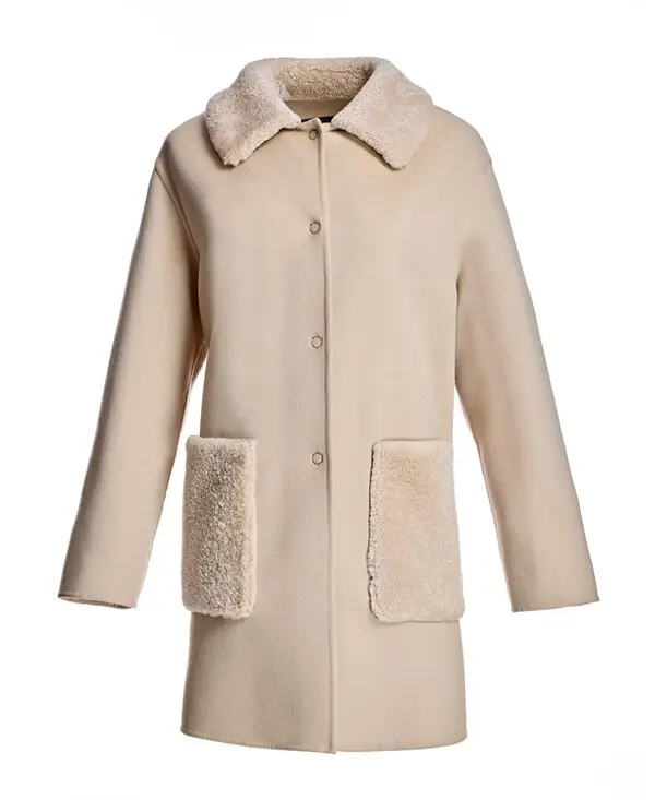 MAXIMILIAN Wool-blend Walking Coat - Almond