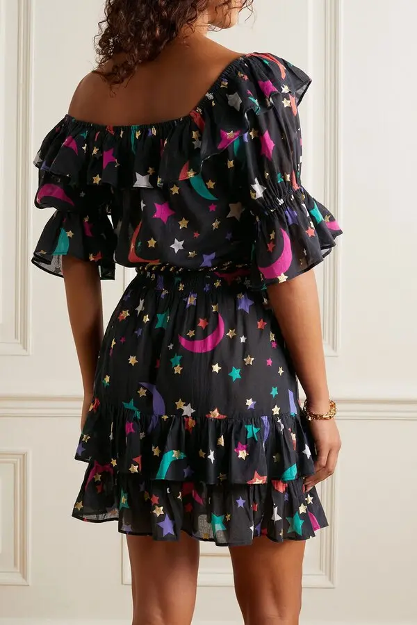 Miguelina Lux Printed Mini Dress