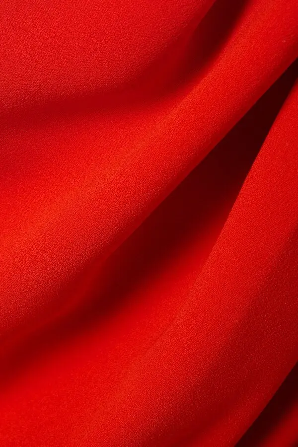 SELF-PORTRAIT Gathered Crepe Midi Dress