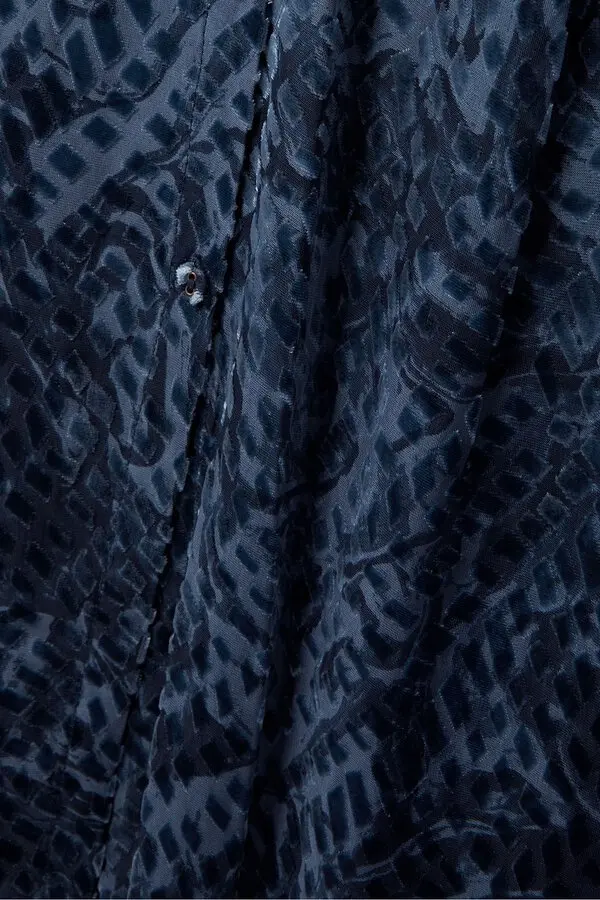 Ulla Johnson Thalia Belted Devoré-velvet Maxi Shirt Dress