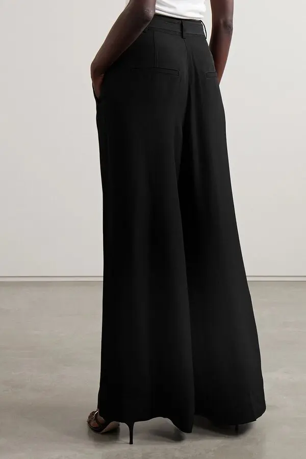 Ulla Johnson Lydia Belted Pleated Wide-leg Crepe Pants