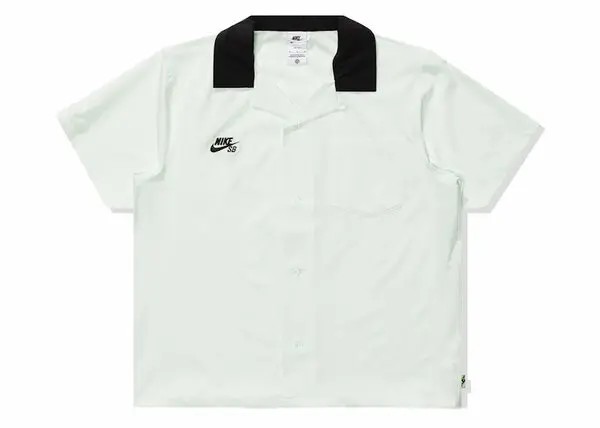 Nike Sb Olympics 2024 Short Sleeve Bowler Shirt - Barely Green/black