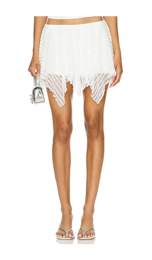 MORE TO COME Mina Mini Skirt - White