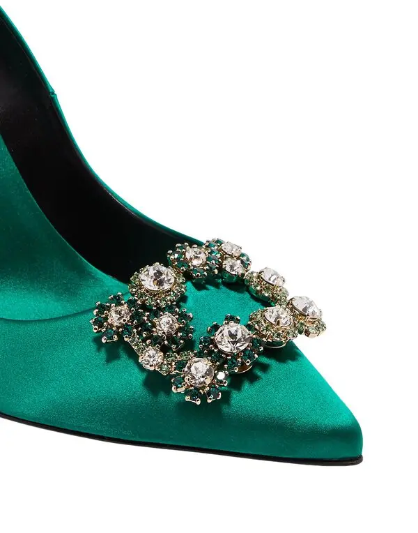 ROGER VIVIER Pumps Emerald Textile Fibers