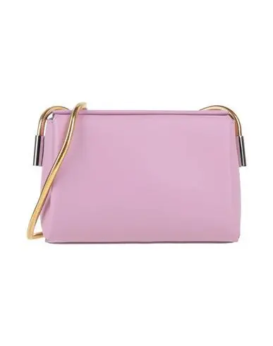 Marni Cross-body Bag In Cow Leather With Brass Hardware - Purple