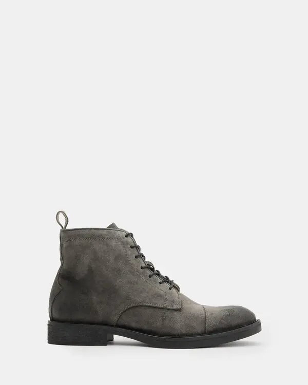 Allsaints Drago Suede Boots - Charcoal Grey | Editorialist display picture 2