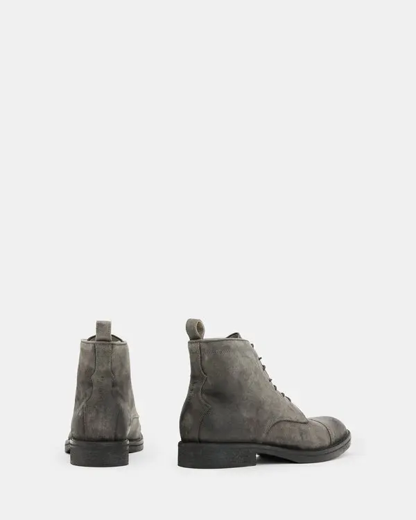 Allsaints Drago Suede Boots - Charcoal Grey | Editorialist display picture 1