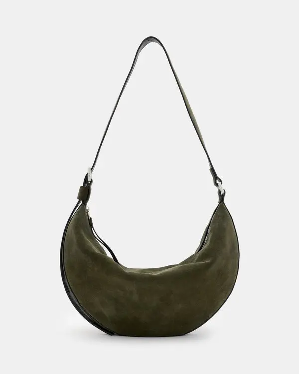 ALLSAINTS Half Moon Leather Shoulder Bag