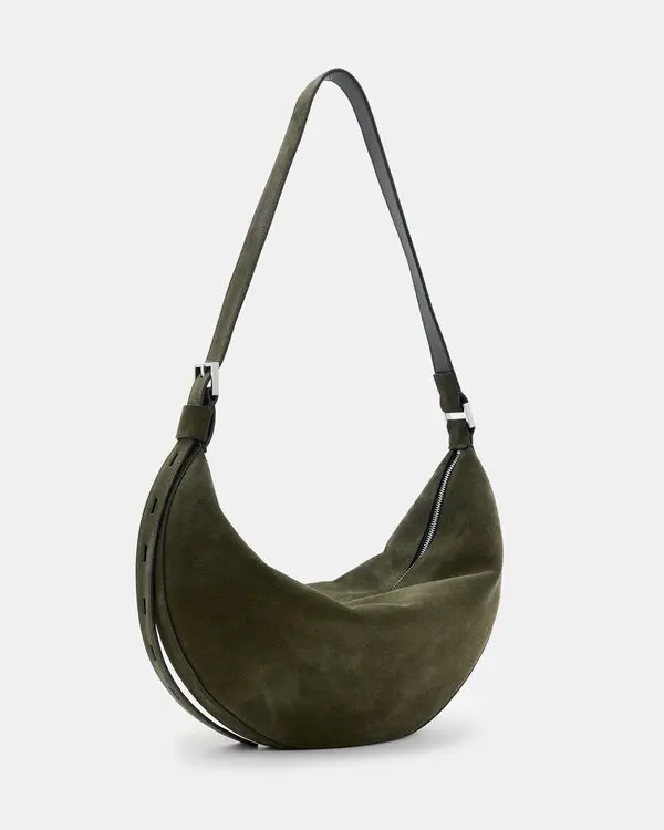 ALLSAINTS Half Moon Leather Shoulder Bag