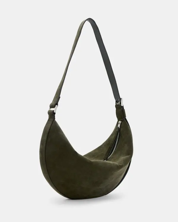 ALLSAINTS Half Moon Leather Shoulder Bag