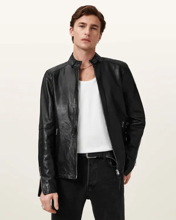 ALLSAINTS Cora Leather Jacket - Jet Black