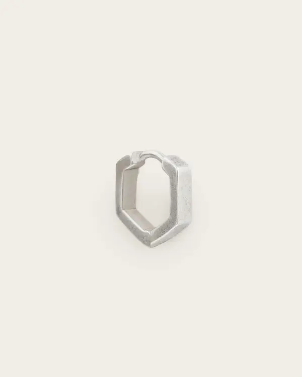 ALLSAINTS Hex Hoop Earring - Silver
