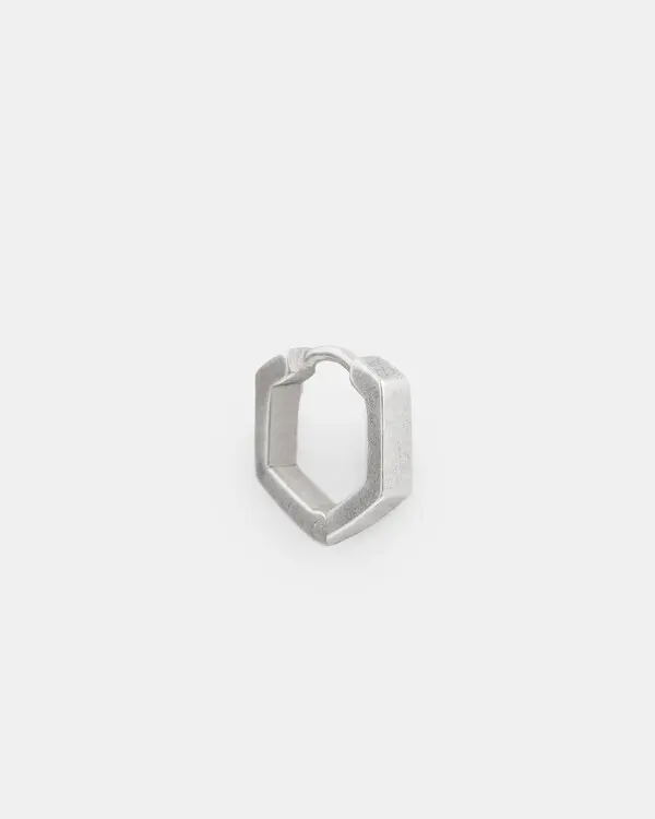 ALLSAINTS Hex Hoop Earring - Warm Silver
