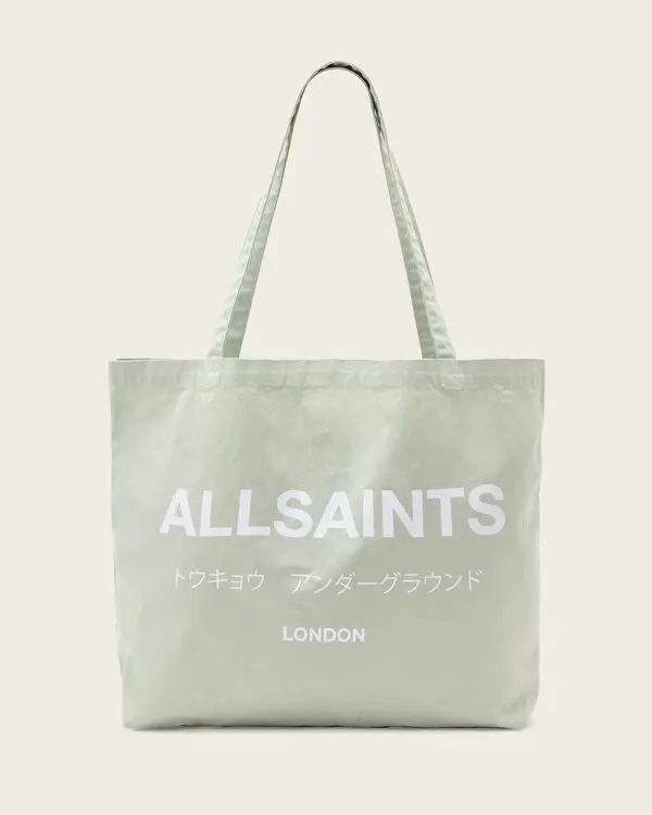 ALLSAINTS Underground Logo Printed Tote Bag - Green