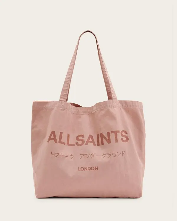 ALLSAINTS Underground Logo Printed Tote Bag - Pink
