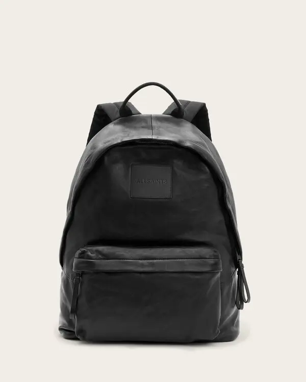 ALLSAINTS Embossed Leather Backpack - Black
