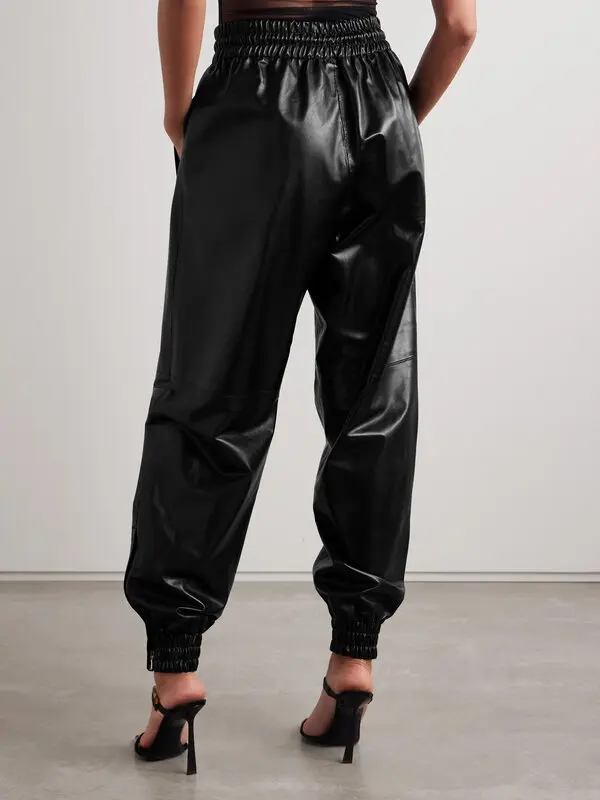 SALON 1884 Toda Leather Track Pants
