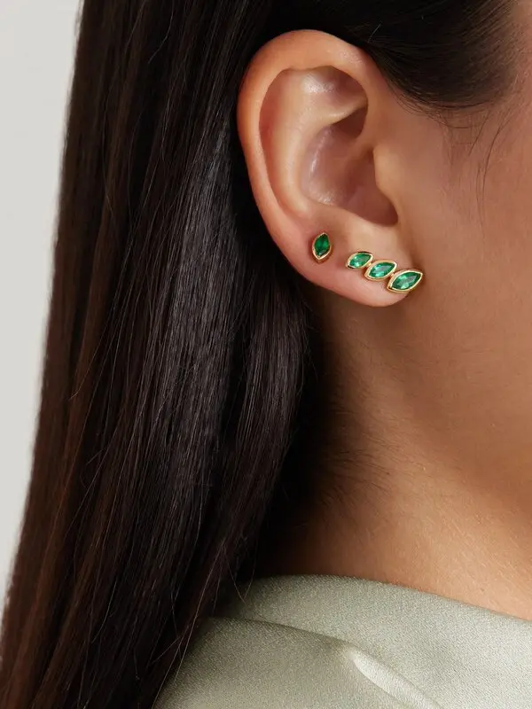 Shay 18-karat Emerald Earrings
