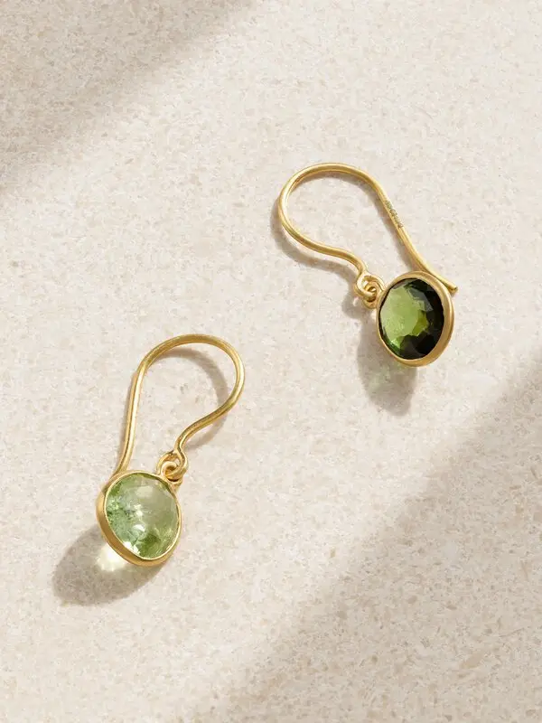 PIPPA SMALL 18-karat Gold Tourmaline Drop Earrings - Green