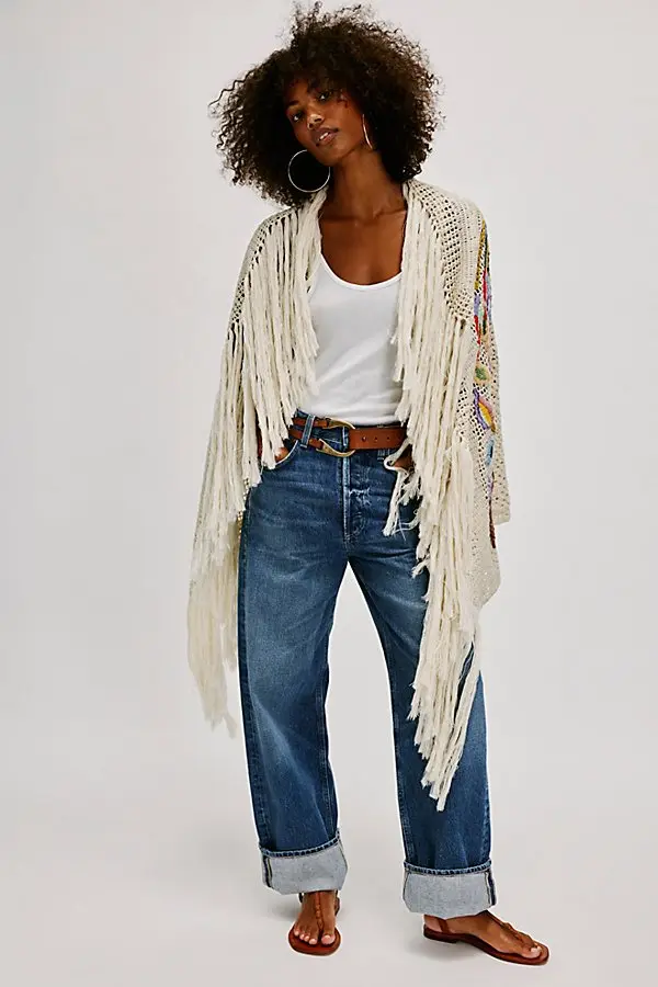 Free People Sunrise Handmade Shawl