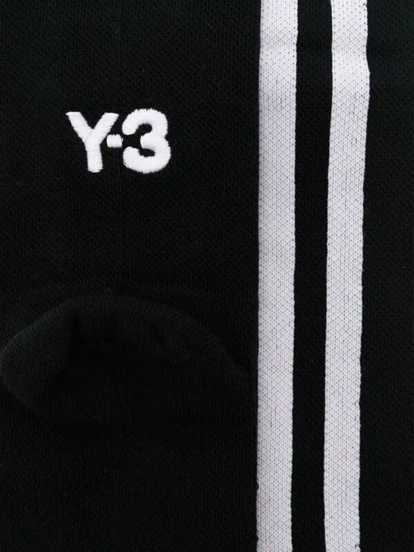 Y3 Striped Socks - Black