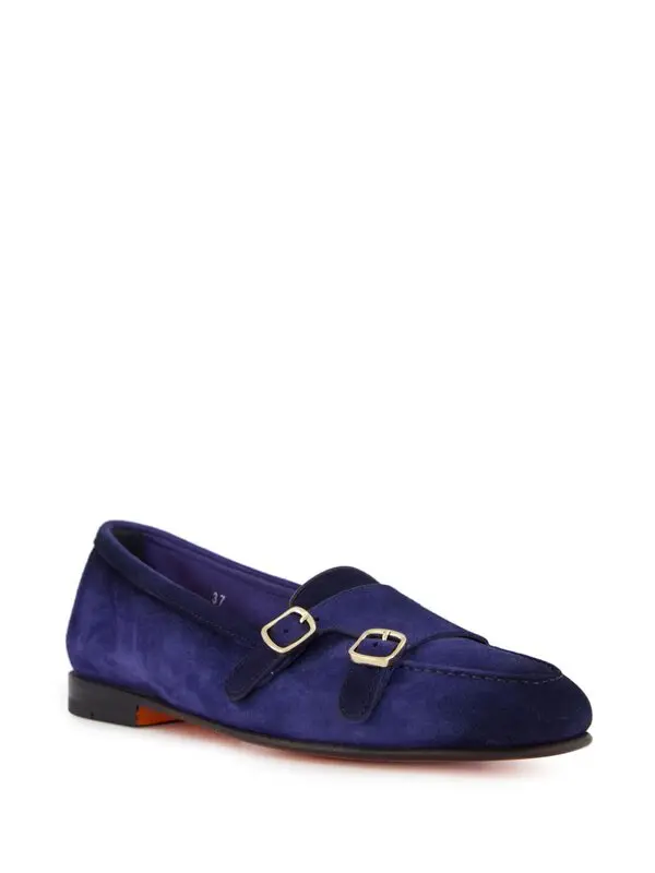 Santoni Double-buckled Moccasins