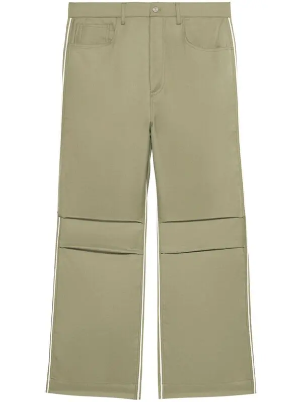 1989 STUDIO Side-stripe Wide-leg Trousers - Green
